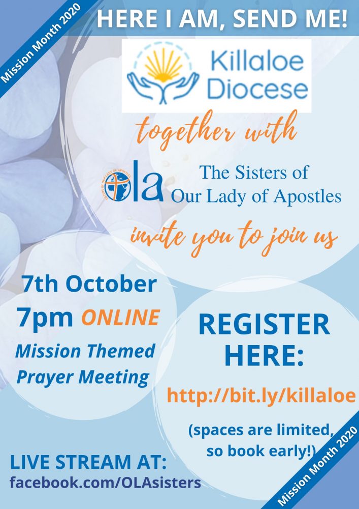 Invitation to Pray on Line during Mission Month - Killaloe Diocese