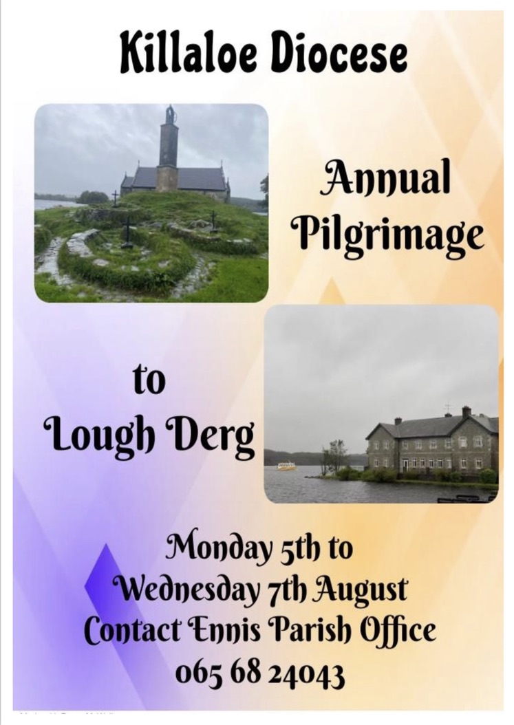 Summer Pilgrimage to Lough Derg 2024 - Killaloe Diocese